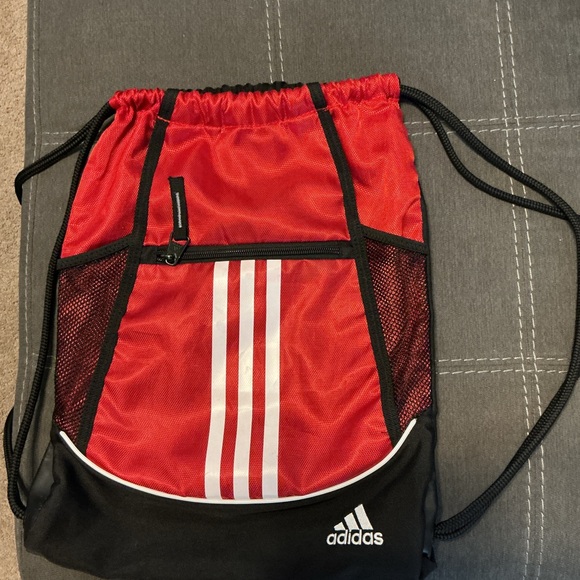 adidas | Bags | Adidas Red And Black Sports Backpack | Poshmark